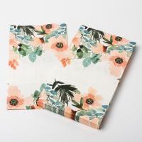 China Custom Printed Fashion Flower Disposable Paper Napkins 33x33cm Wedding Party Supplies for sale