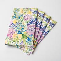 China Compostable Food Grade Paper Napkin Custom Colorful Flower Design 33x33cm for sale