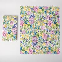 China Compostable Food Grade Paper Napkin Custom Colorful Flower Design 33x33cm for sale