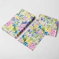 China Compostable Food Grade Paper Napkin Custom Colorful Flower Design 33x33cm for sale