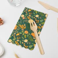 China Eco Friendly Biodegradable Paper Napkins Colorful Flower Design Valentine Day Party 33x33cm for sale