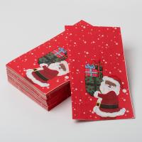 China Biodegradable Santa Claus Christmas Paper Napkin 33x33cm Food Grade Eco Friendly for sale
