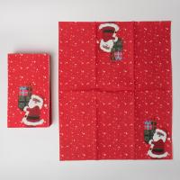 China Biodegradable Santa Claus Christmas Paper Napkin 33x33cm Food Grade Eco Friendly for sale