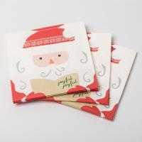China Custom Printed Santa Claus Christmas Paper Napkins 3 Ply Party Supplies Set Eco Friendly for sale