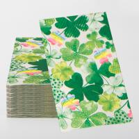 China Partysprite Clover Design Biodegradable Paper Napkin 33x33cm Party Supplies for sale