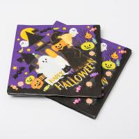 China BRC Certified Halloween Paper Napkins 33x33cm Eco Friendly Party Supplies for sale