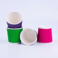 China Brown Corrugated Biodegradable Paper Cups 14oz hot drink coffee cup for sale