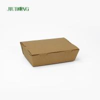 China Biodegradable Disposable Paper Food Container Box 900ml Recyclable for sale