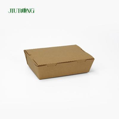 China Biodegradable Disposable Paper Food Container Box 900ml Recyclable for sale