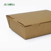 China Biodegradable Disposable Paper Food Container Box 900ml Recyclable for sale