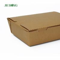 China Biodegradable Disposable Paper Food Container Box 900ml Recyclable for sale