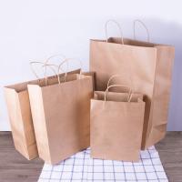 China Customized Flat Handle Biodegradable Paper Bag Eco Friendly 280mm Logo Print for sale
