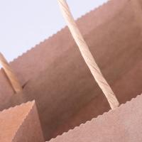 China Customized Flat Handle Biodegradable Paper Bag Eco Friendly 280mm Logo Print for sale