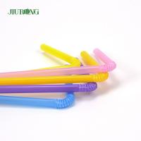 China Biodegradable Eco Friendly Disposable Straws Colored Plastic 4.6*150mm for sale