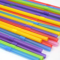 China Biodegradable Eco Friendly Disposable Straws Colored Plastic 4.6*150mm for sale