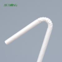 China 150mm Bendy Biodegradable Paper Straw 4.6mm Food Grade Eco Friendly for sale