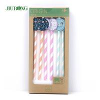 China Biodegradable Food Grade Paper Straws 4.6x150mm Eco Friendly Custom Logo OEM for sale