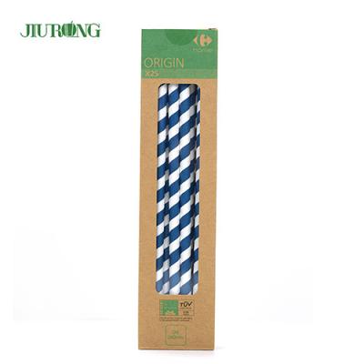 China Biodegradable Food Grade Paper Straws 4.6x150mm Eco Friendly Custom Logo OEM for sale