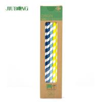 China Biodegradable Food Grade Paper Straws 4.6x150mm Eco Friendly Custom Logo OEM for sale