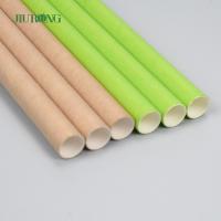 China Jiurong Food Grade Biodegradable Paper Straws 6mm x 197mm Eco Friendly Christmas for sale