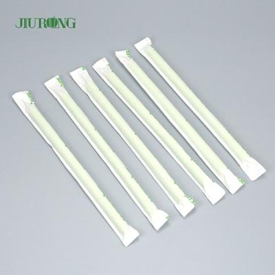 China Jiurong Food Grade Biodegradable Paper Straws 6mm x 197mm Eco Friendly Christmas for sale