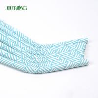 China Light Blue Disposable Biodegradable Paper Straw Bendable 150mm For Gifts Store for sale