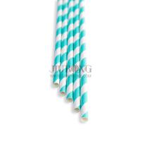 China Cocktail Drinking Biodegradable Paper Straw 6*197mm Eco friendly for sale