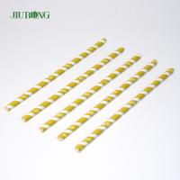 China Colored Kraft Biodegradable Paper Drinking Straws 10x250mm Food Grade Compostable for sale
