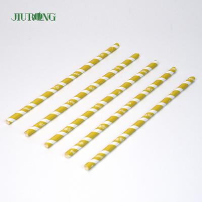 China Colored Kraft Biodegradable Paper Drinking Straws 10x250mm Food Grade Compostable for sale
