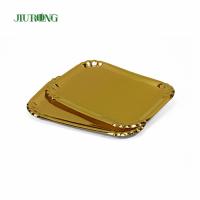 China Biodegradable Kraft Paper Square Food Plates 235x335mm Eco Friendly Disposable Custom OEM for sale