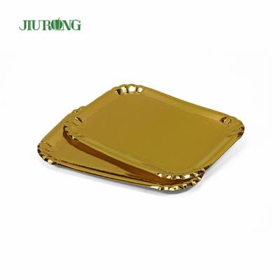 China Biodegradable Kraft Paper Square Food Plates 235x335mm Eco Friendly Disposable Custom OEM for sale
