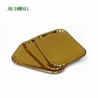China Biodegradable Kraft Paper Square Food Plates 235x335mm Eco Friendly Disposable Custom OEM for sale