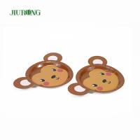 China Food Grade Biodegradable Disposable Plates 230x230mm Eco Friendly Embossing Kraft Paper for sale