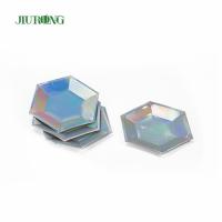 China Biodegradable Paper Plates 280x280mm Food Grade Disposable Hexagon Dinner Plates for sale