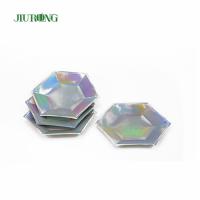 China Biodegradable Paper Plates 280x280mm Food Grade Disposable Hexagon Dinner Plates for sale