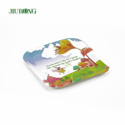 China Biodegradable Sugarcane Bagasse Plate with UV Coating Food Grade 7 Inch for sale