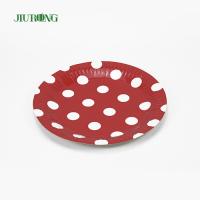 China 7 inch Biodegradable Paper Plates Food Grade Disposable Round Plate 23 cm for sale