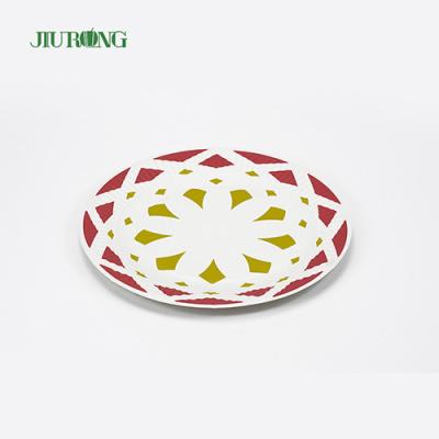 China Biodegradable Sugarcane Bagasse Plate 9 Inch 30cm Eco Friendly Disposable Food Container for sale