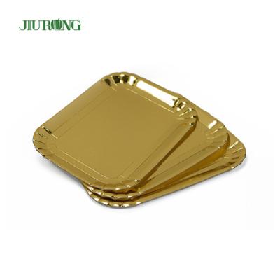 China 340mm Biodegradable Bamboo Paper Plates Eco Friendly Disposable for Birthday Party for sale