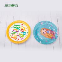 China Customised Disposable Biodegradable Paper Plates Eco Friendly 10inch 33cm dia for sale