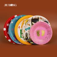 China Customised Disposable Biodegradable Paper Plates Eco Friendly 10inch 33cm dia for sale