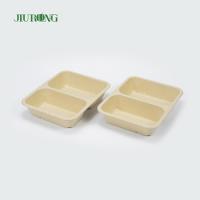 China Disposable Biodegradable Sugarcane Clamshell Food Container 3 Compartment for sale