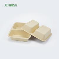 China Disposable Biodegradable Sugarcane Clamshell Food Container 3 Compartment for sale