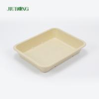 China Custom Biodegradable Sugarcane Bagasse Food Box Greaseproof Paper 500ml for sale