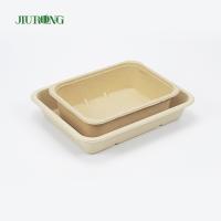 China Custom Biodegradable Sugarcane Bagasse Food Box Greaseproof Paper 500ml for sale