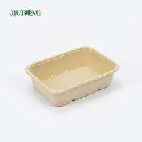 China Custom Biodegradable Sugarcane Bagasse Food Box Greaseproof Paper 500ml for sale