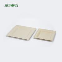 China Custom Biodegradable Sugarcane Food Container White Paper Dinner Plates 10000pcs for sale