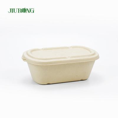 China Biodegradable Sugarcane Food Container 650ml Greaseproof Eco Friendly Takeaway Box for sale