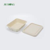 China Biodegradable Sugarcane Bagasse Food Container Box Custom Logo Eco Friendly Waterproof 1000ml for sale