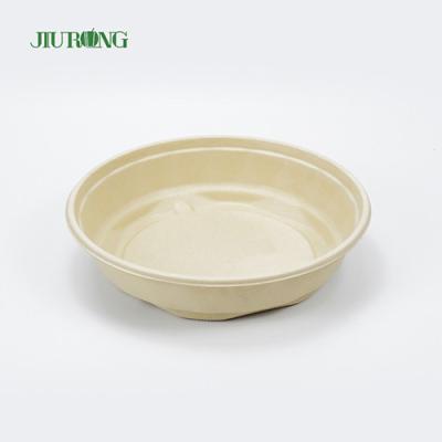 China Compostable Round Sugarcane Food Container Disposable Biodegradable Paper Bowl for sale